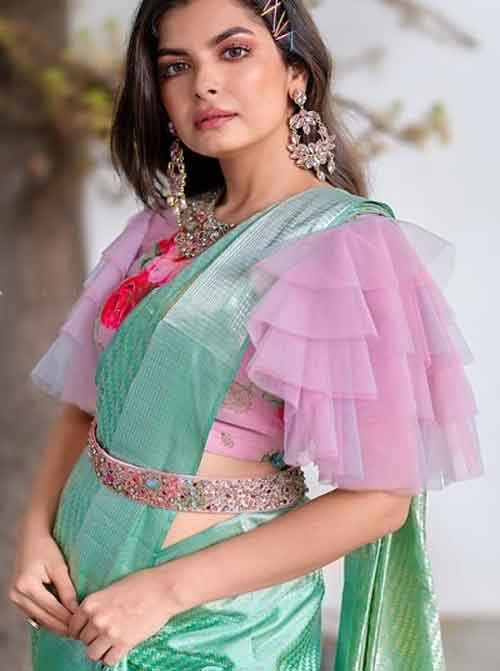 Frill Blouse Design: Stylish / Classy Latest Frill Blouse Designs ...