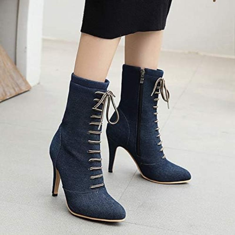 List of Best Casual Blue Color High Heel Denim Shoes for Women